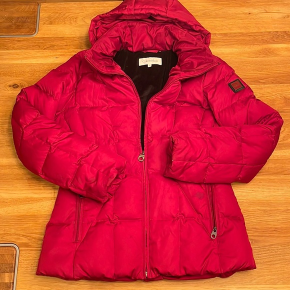 Calvin Klein | Jackets & Coats | Calvin Klein Red Puffer Jacket | Poshmark